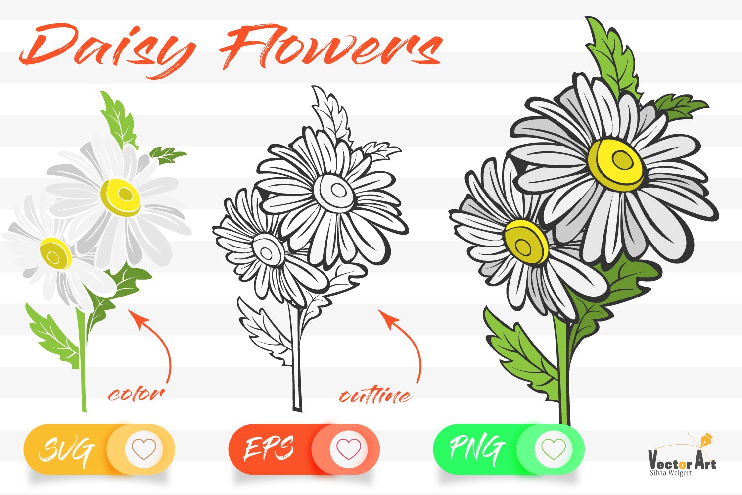 Daisy Flower- Cut File with 2 Layers (530286) | Cut Files | Design Bundles