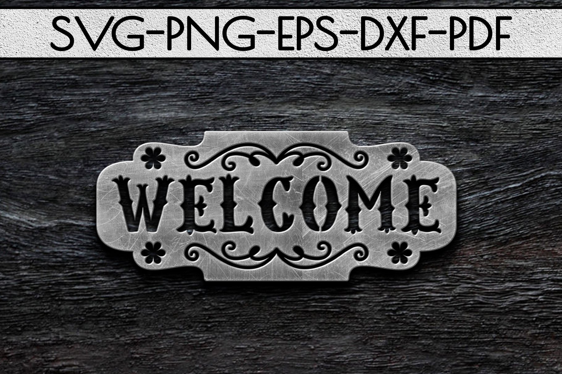 Welcome Sign Paper Cut Template, Home Decor SVG, PDF, DXF (405245 ...