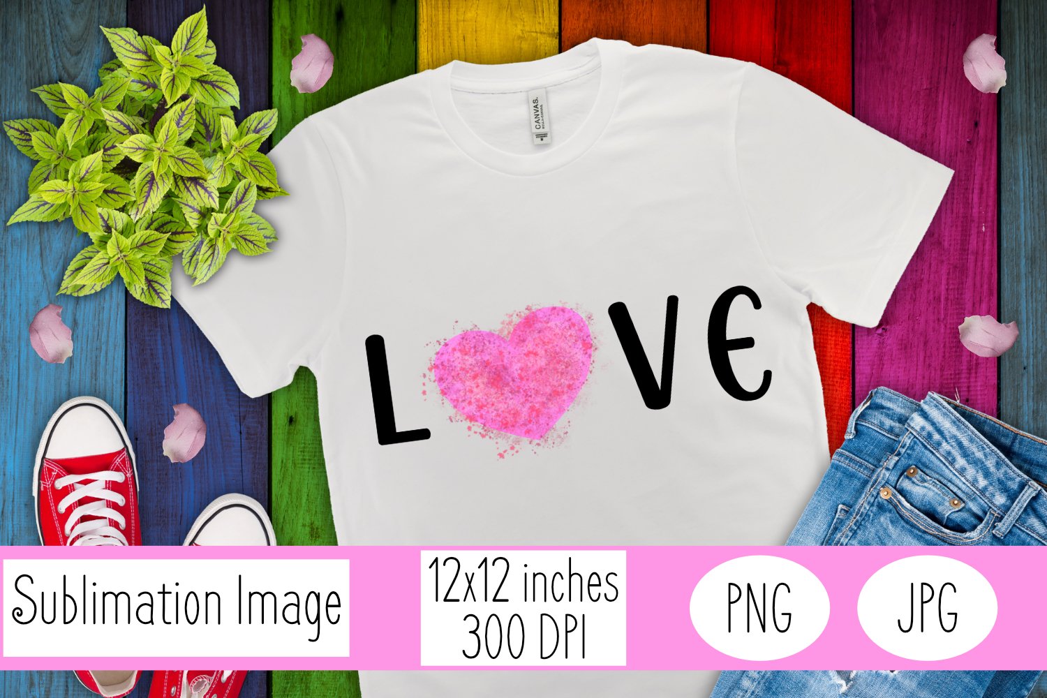Pink Love Sublimation | Love Sublimation | Valentines Day (1143688 ...