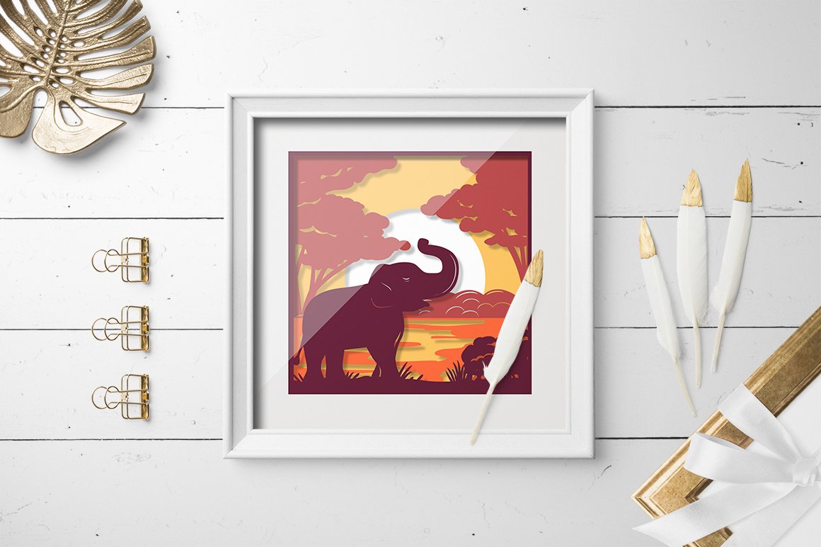 Layered papercut| paper cut|Africa papercut