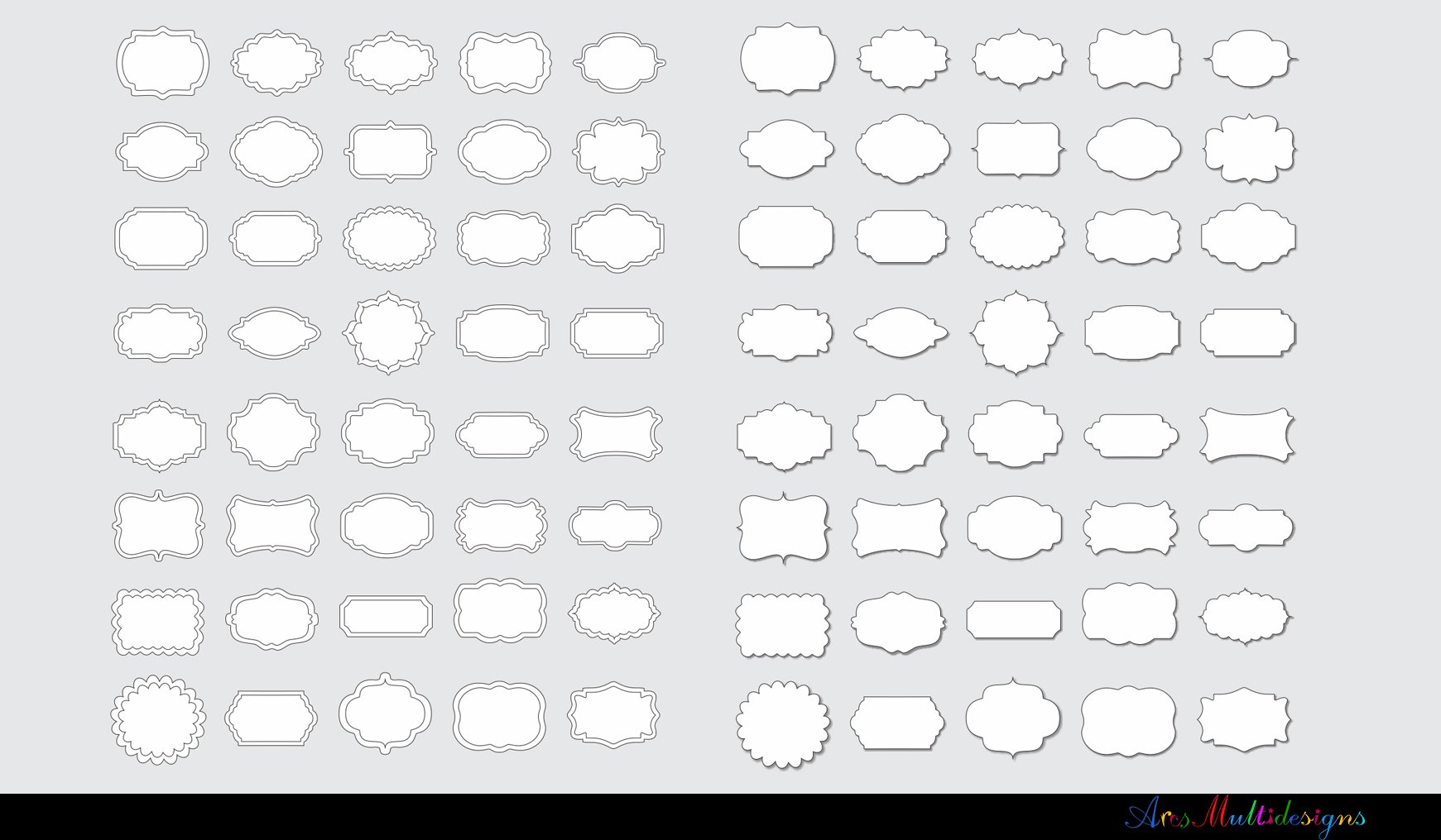 Label clipart bundle / digital label clipart bundle / frames bundle ...