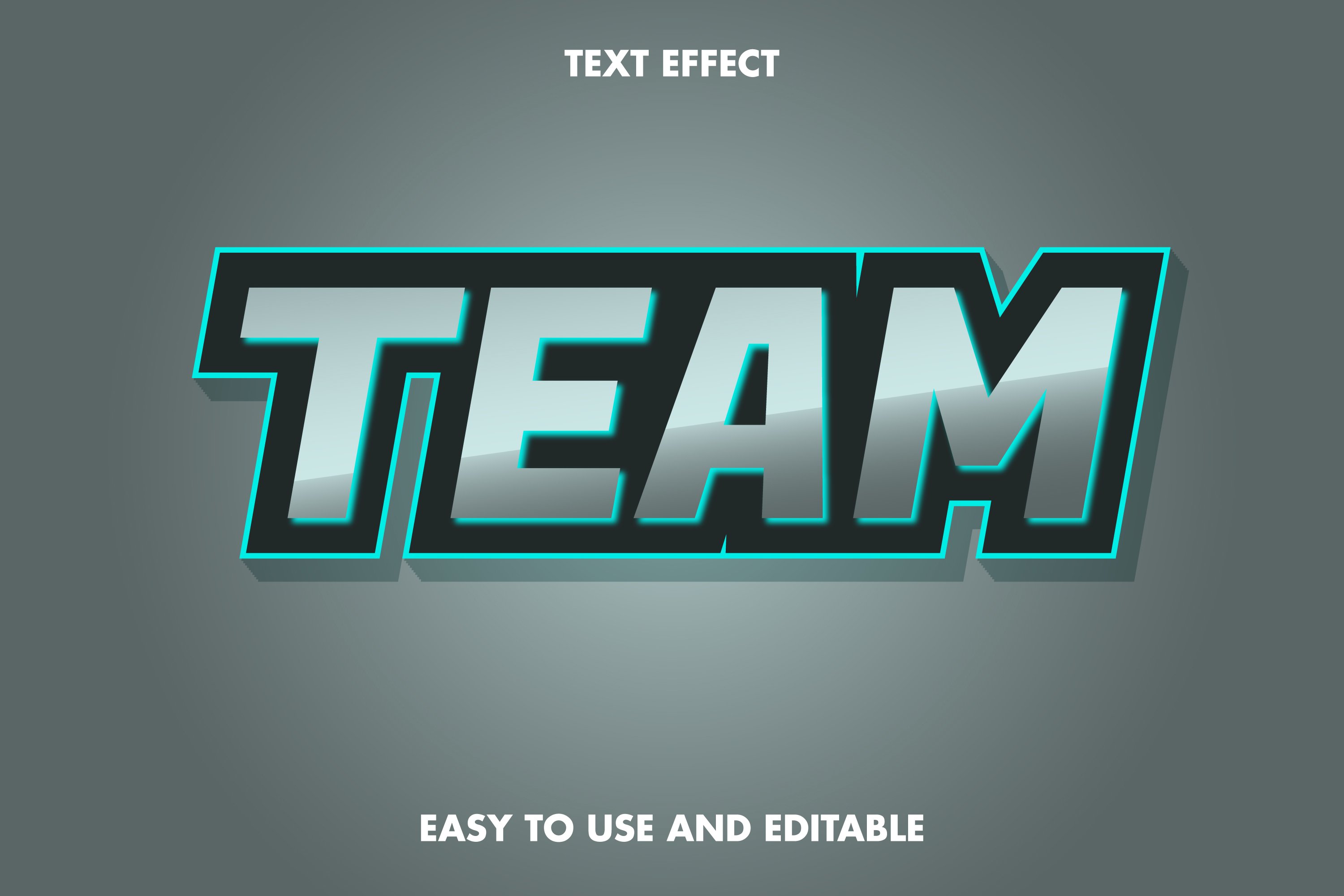 Team text effect. easy to use and editable. premium vector (998016 ...
