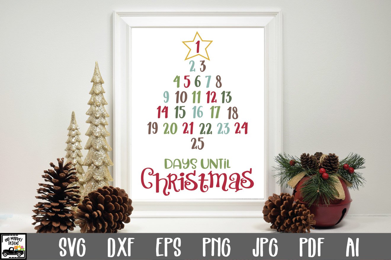 Christmas Countdown SVG Cut File - Christmas Number Tree (153183) | Cut ...