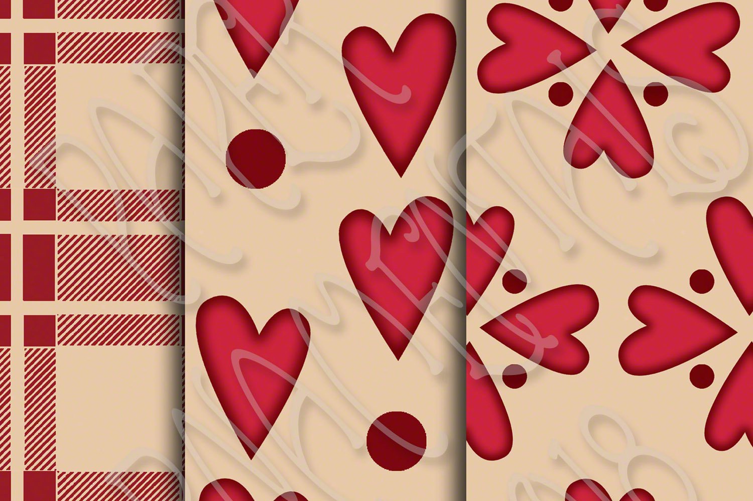 Valentine's Day Digital Paper Set 3 For Crafts & Projects (189489 ...