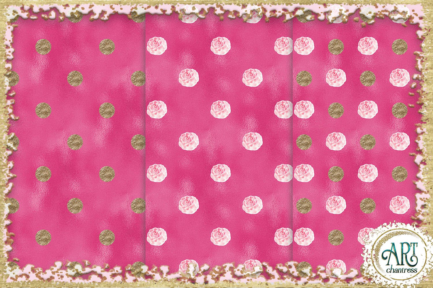 Glitter digital paper-pink,white,gold-digital textures JPEG (265224 ...