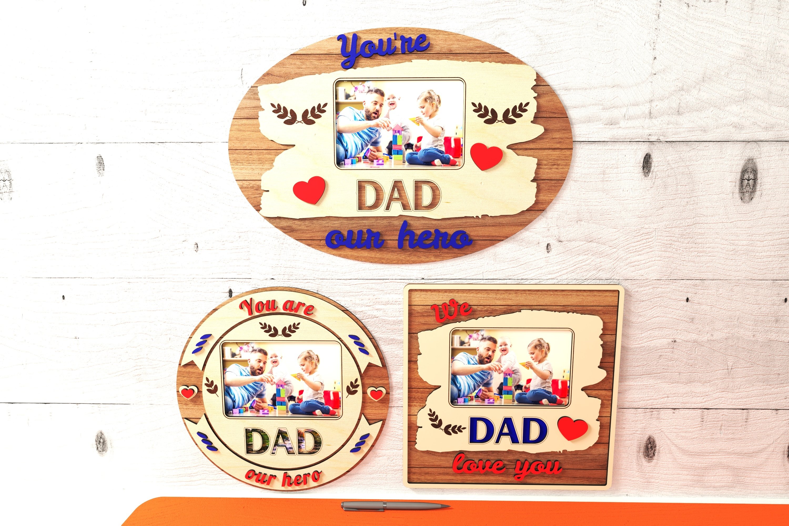 Dad sign vector files, fathers day decor. Glowforge ready.