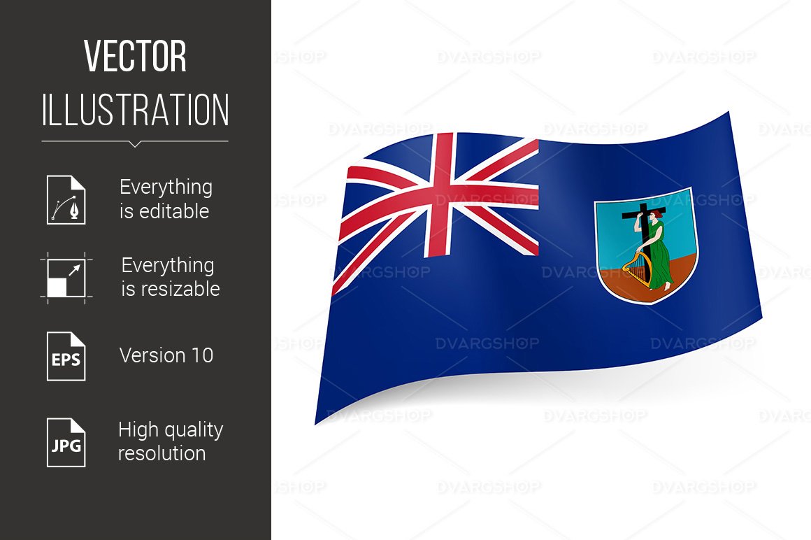Flag of Montserrat (2230507) | Vectors | Design Bundles