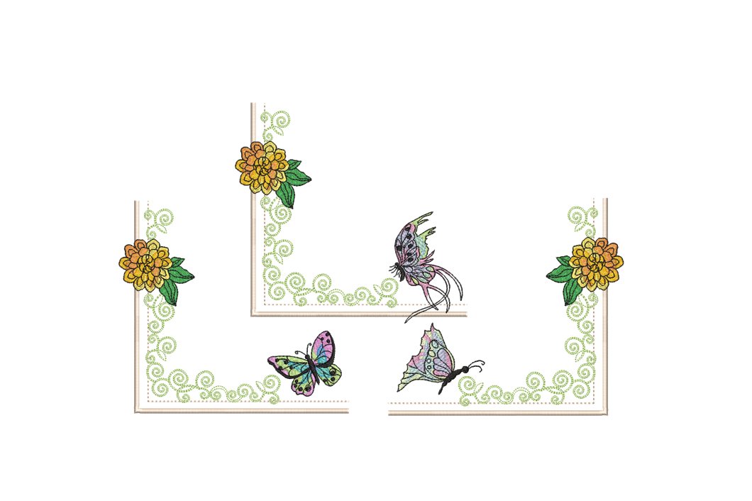 Corner Butterfly Border Designs