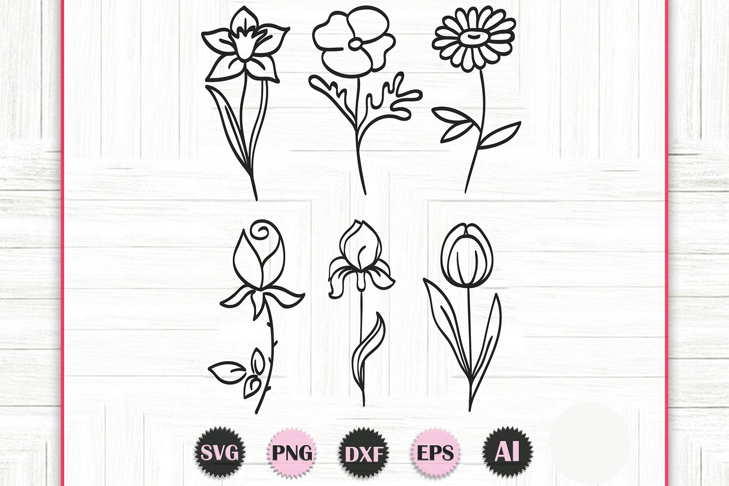 Flowers SVG, Flowers PNG, Flowers Hand Drawing Vector File (1461926 ...