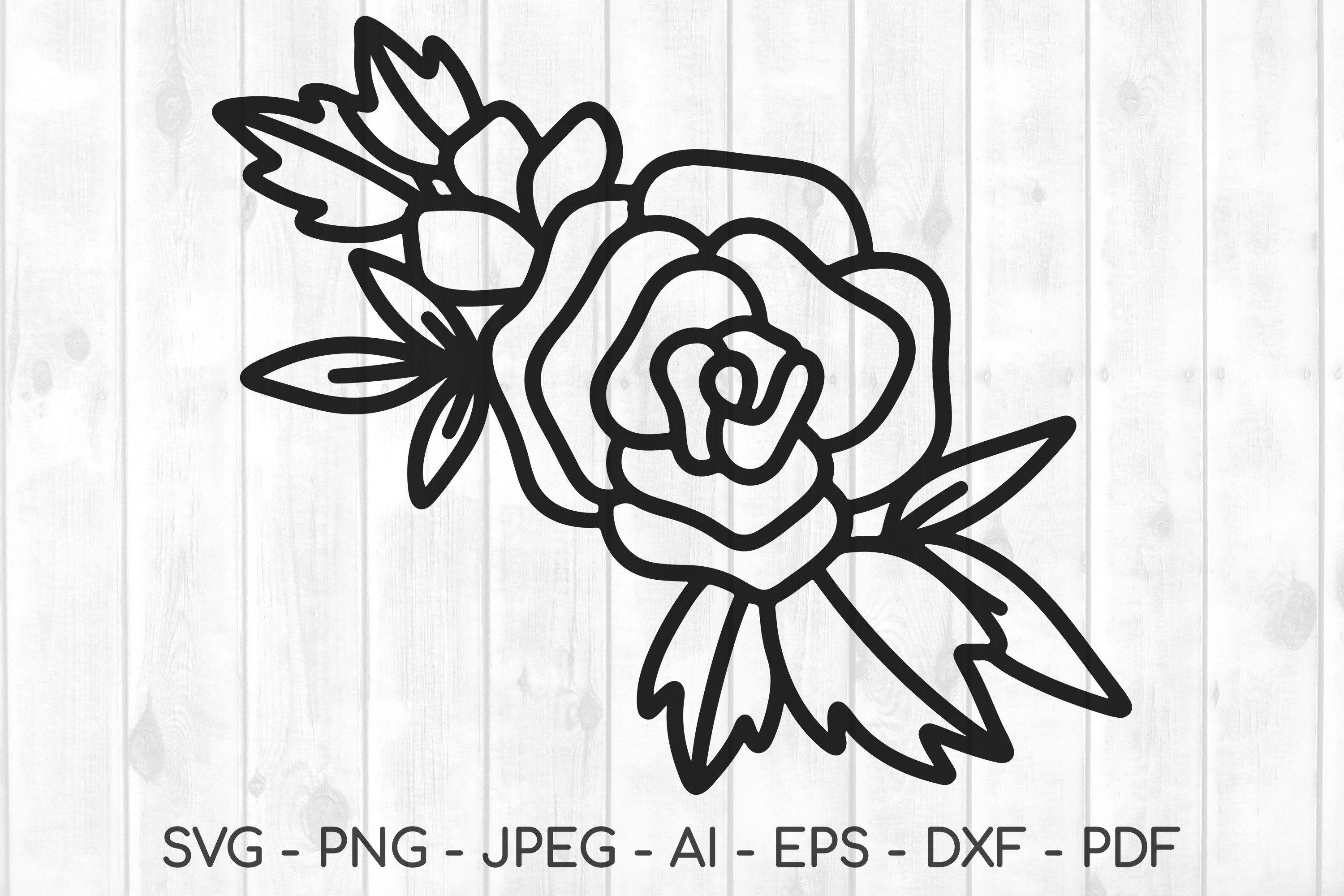 Flower svg, floral svg, flower bouquet svg, line flower svg (1794746 ...