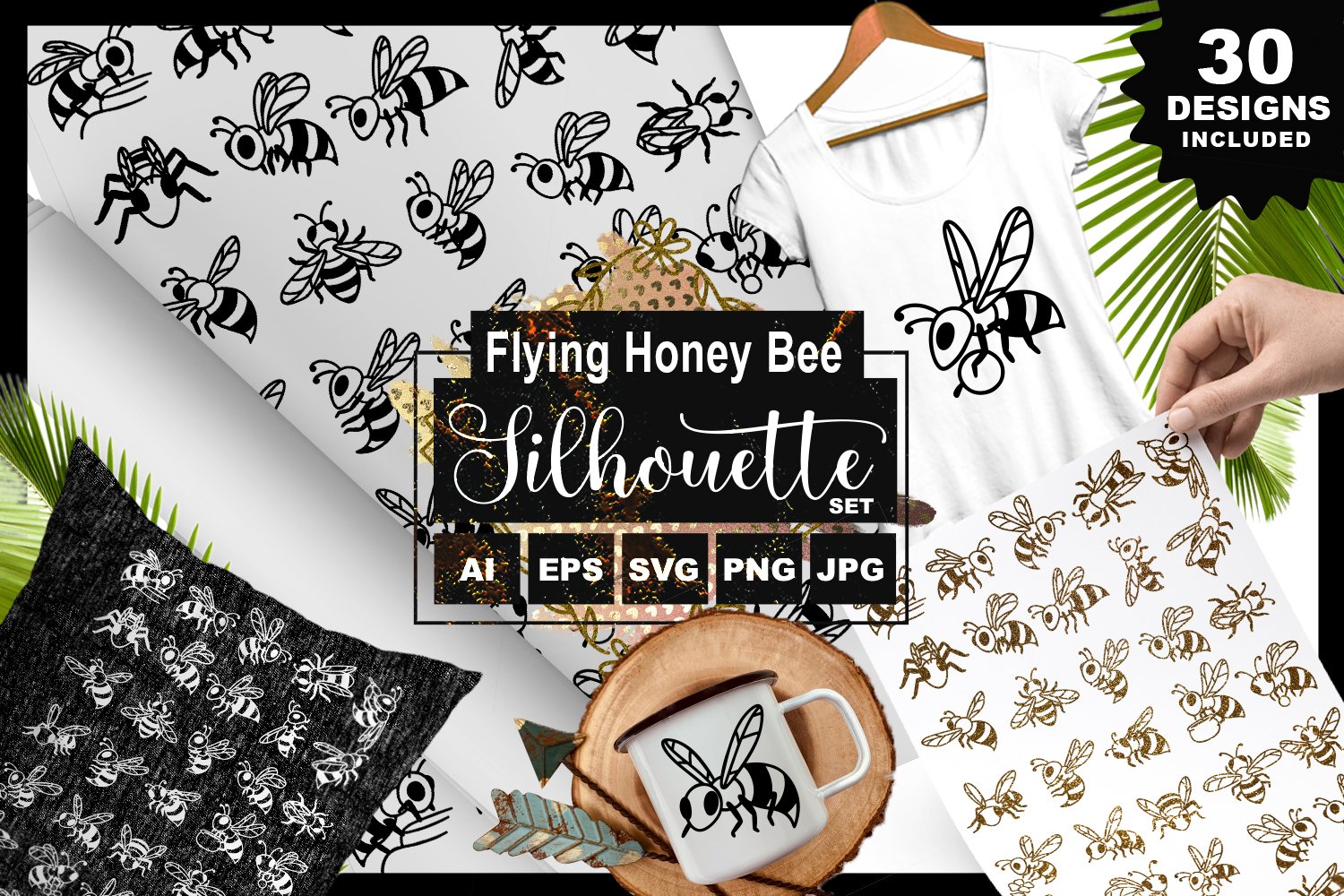 Honey Bee Silhouette