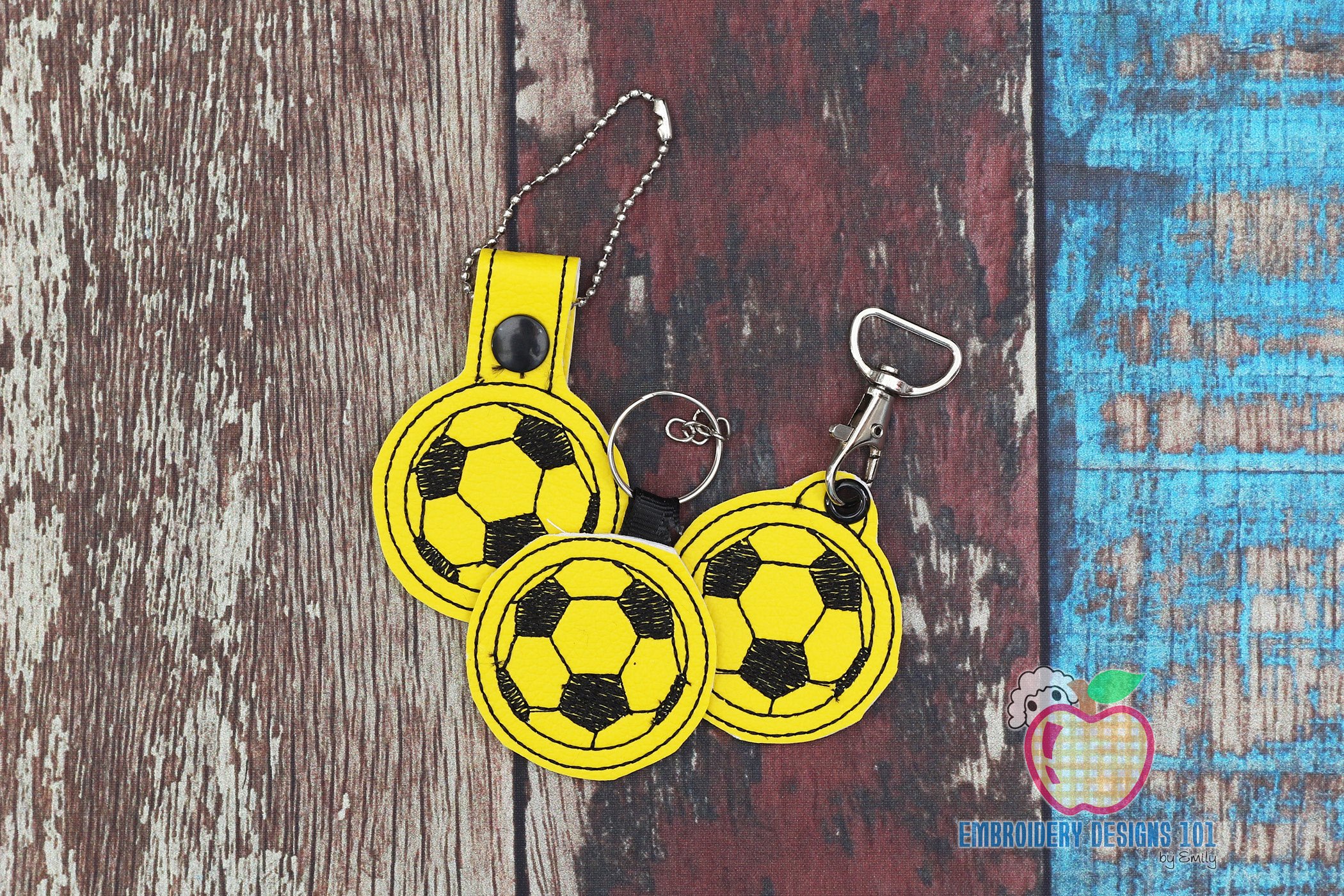 Football Keyfob Keychain ITH (1454331) | Embroidery Designs | Design ...