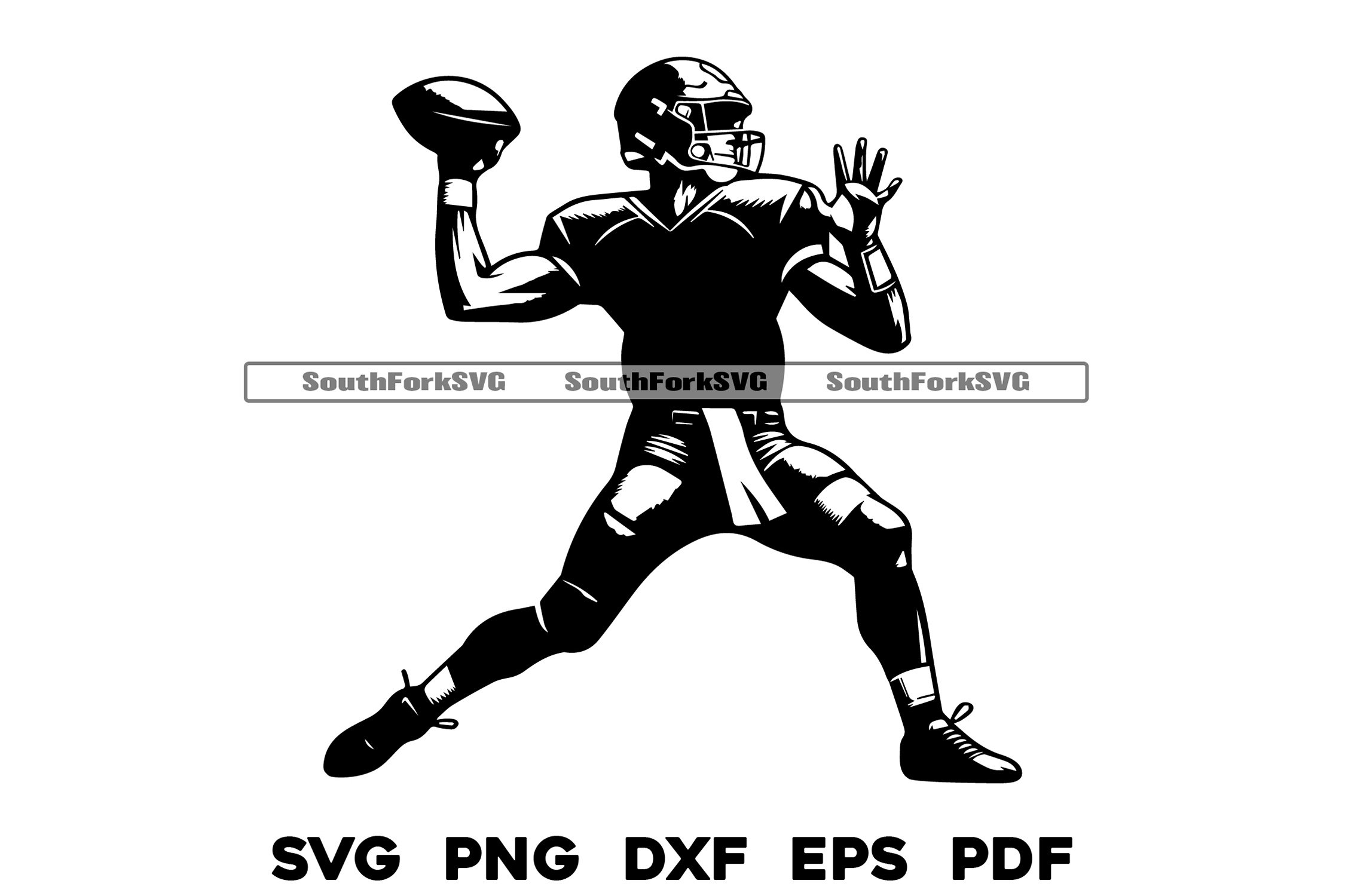 Quarter Back Clip Art Football Quarterback Silhouette Stencil | Free