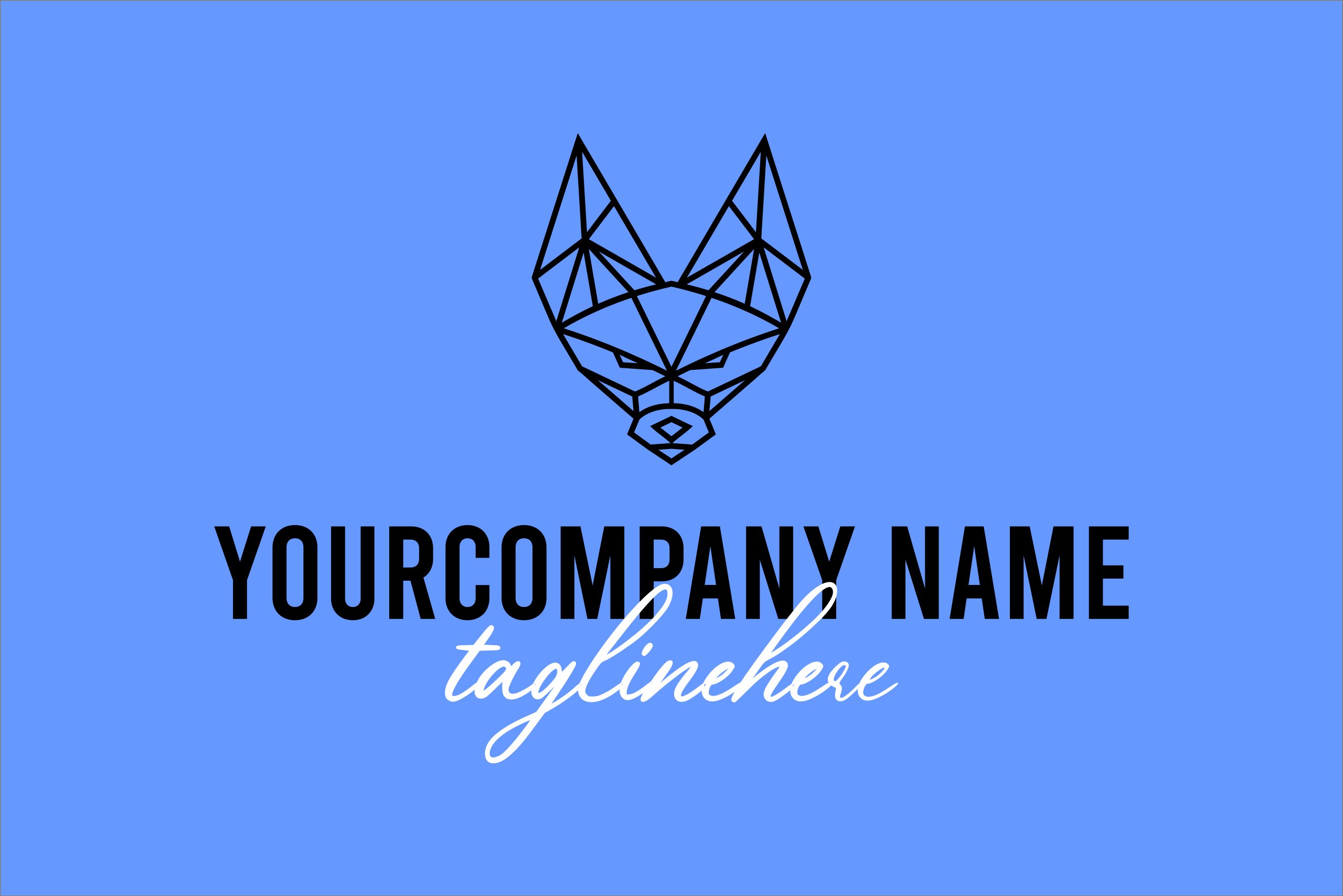 Geometric Fox Head Logo Designs Vector (1771942) | Logos | Design Bundles