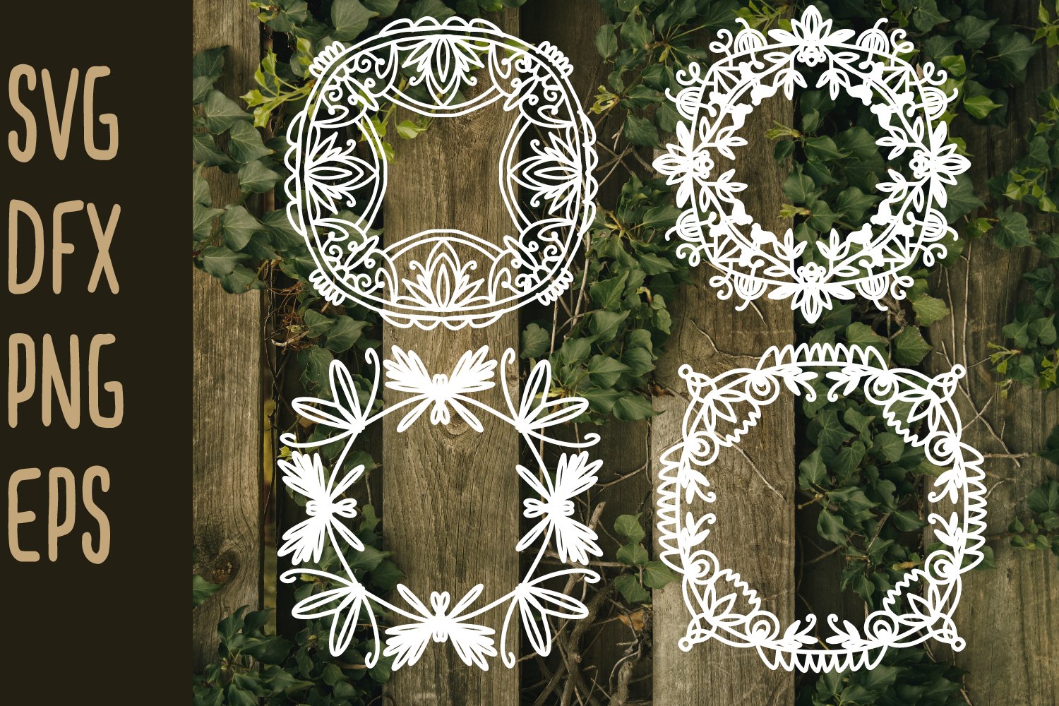 Paper cut frame SVG Cut File DXF, EPS, PNG (1383330) | Paper Cutting ...