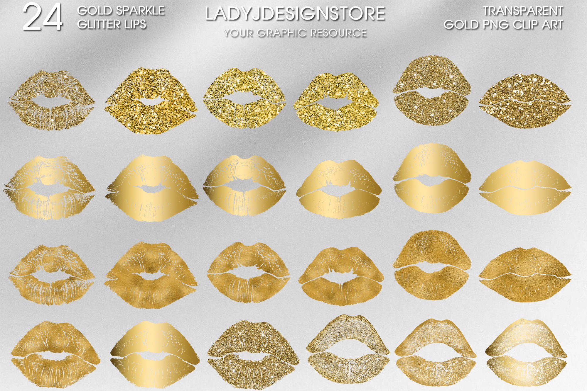 Sparkly Lips Clip Art