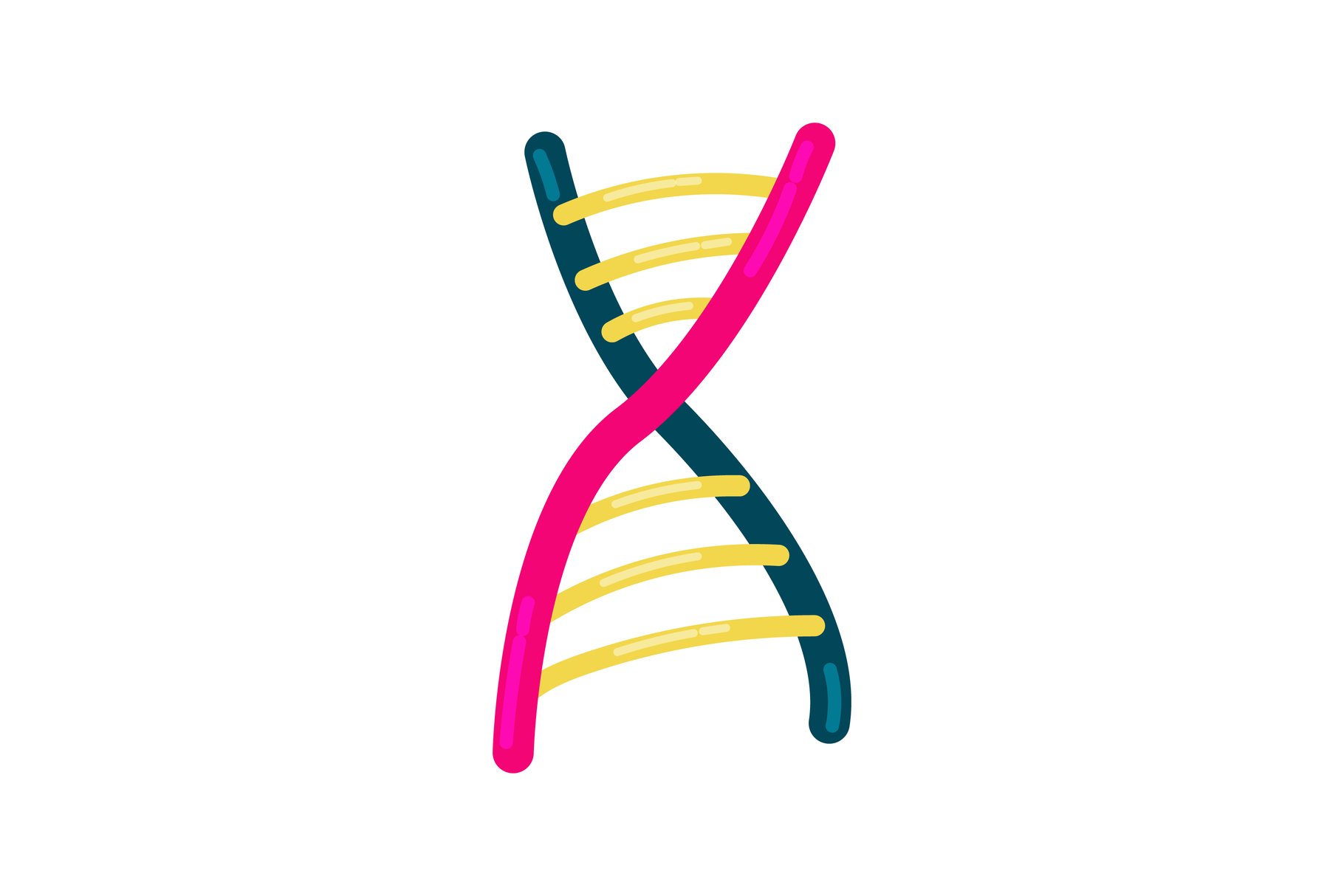 Dna Double Helix Cartoon