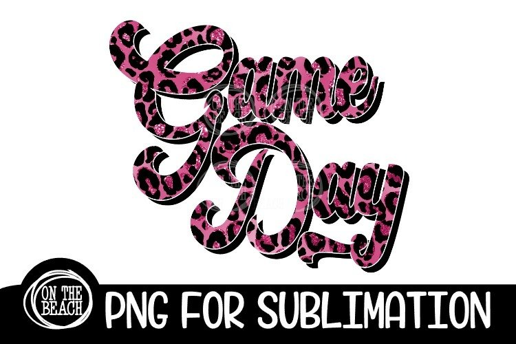 Game Day - Glitter - Pink Leopard - 300 DPI - Sublimation (1442490 ...