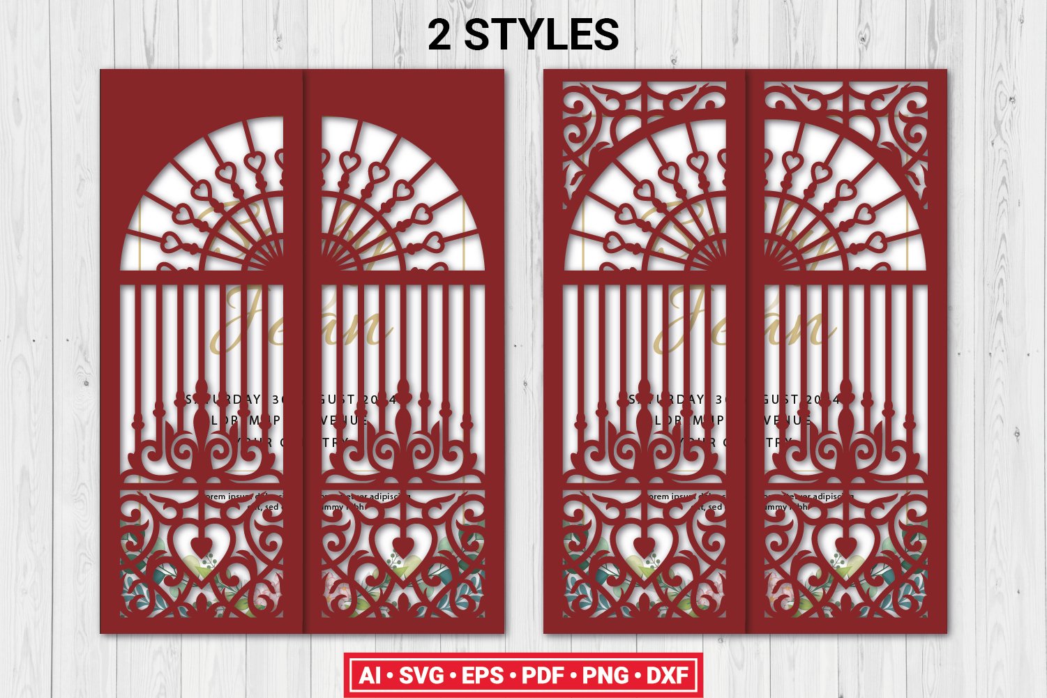 Half Fold Invitation Template