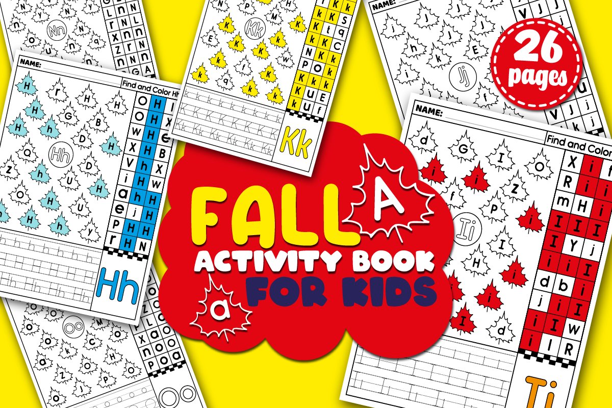 Fall Leaf Letter Recognition, Alphabet Maze Worksheets A-Z (2274019 ...