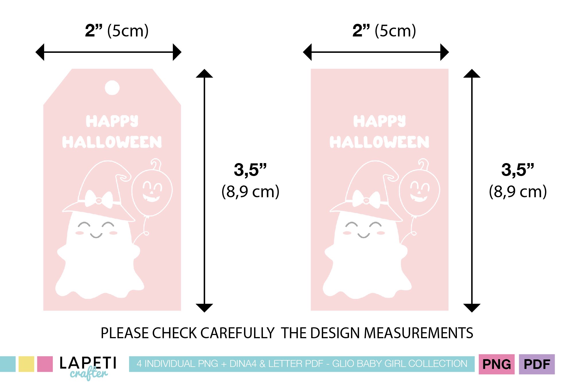 Ghost Halloween Gift Tag Template