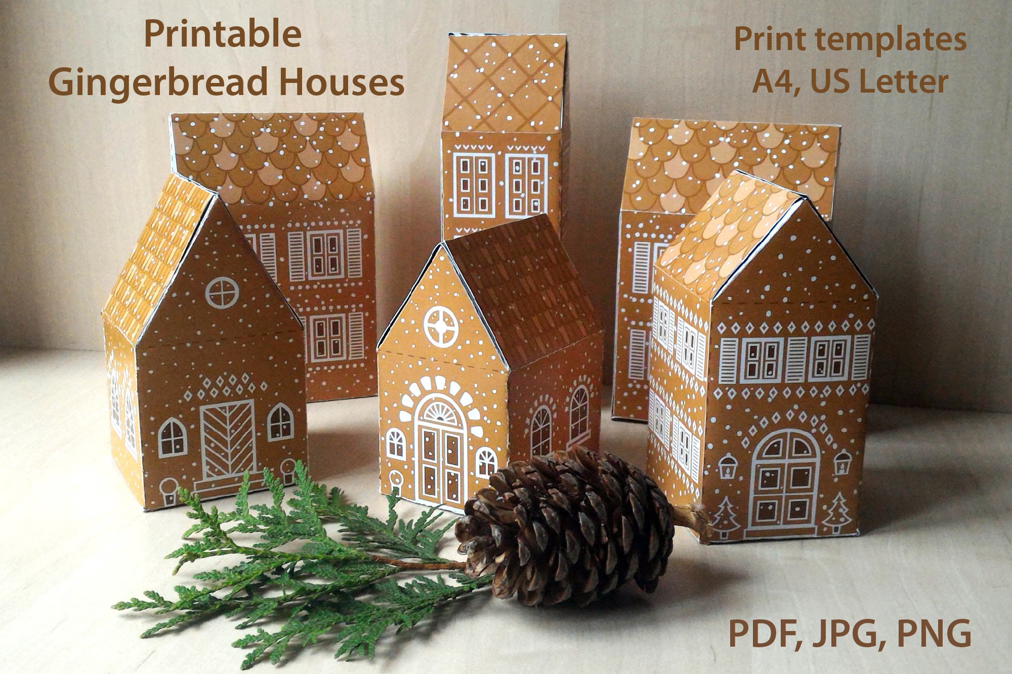Paper Gingerbread House Template Printable
