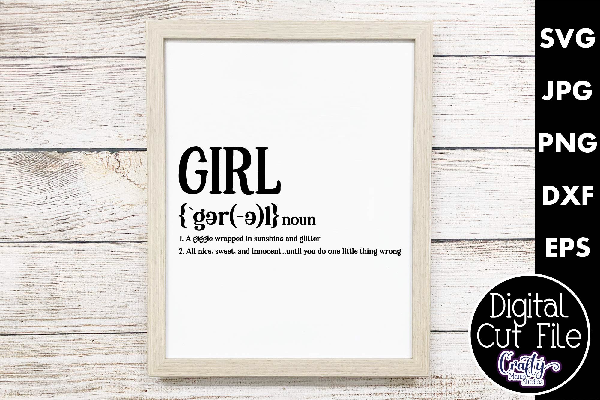 Girl Definition | Funny Girl Svg File For Cricut