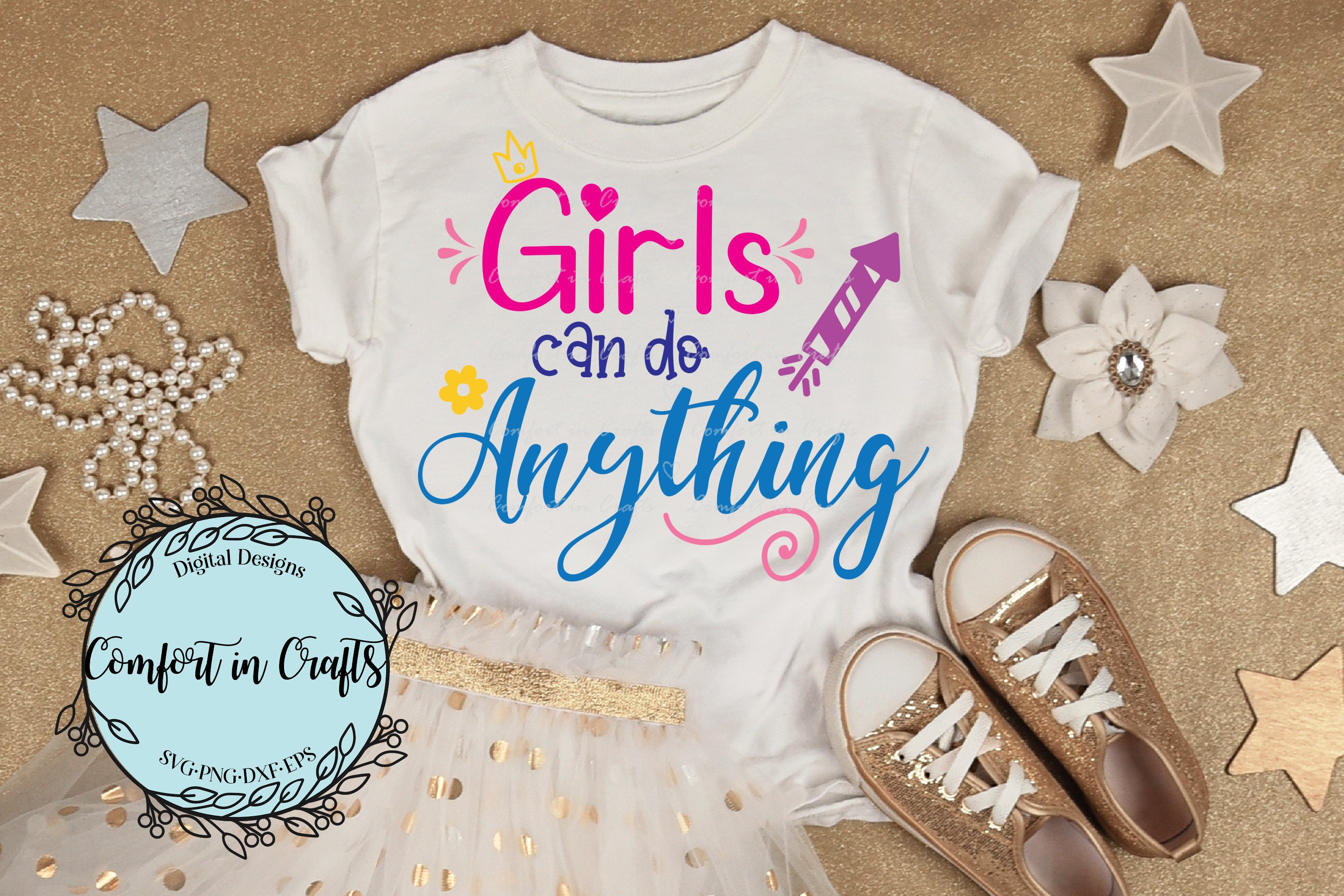 Girls Can Do Anything SVG (1463449) | SVGs | Design Bundles
