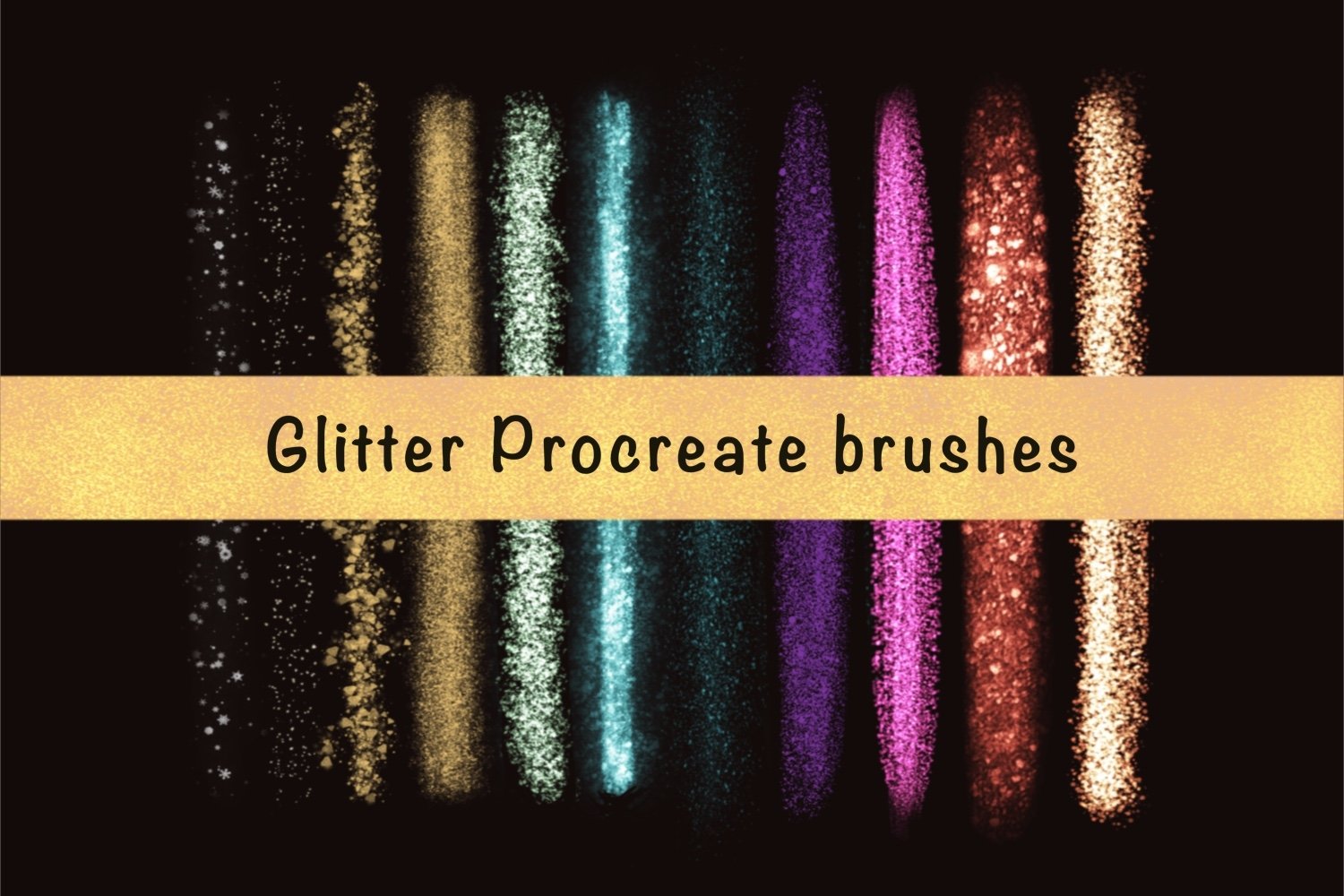 Procreate Brushset Glitter Jewelry 24 brushes Sparkle/ Freckles/ shining effect brushes for ...