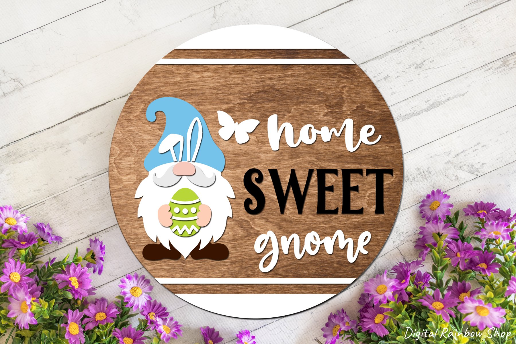 Interchangeable Gnome Welcome Sign