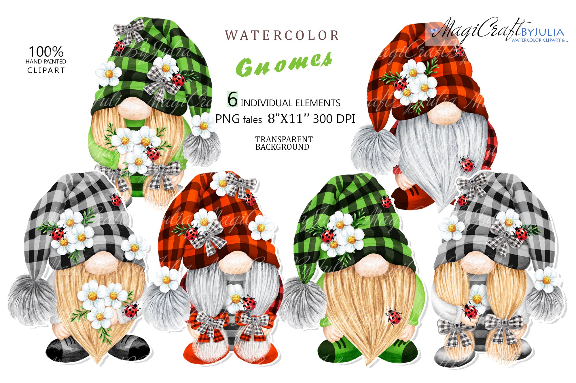 Watercolor Gnomes png clipart, garden gnome dwarf (1847379)