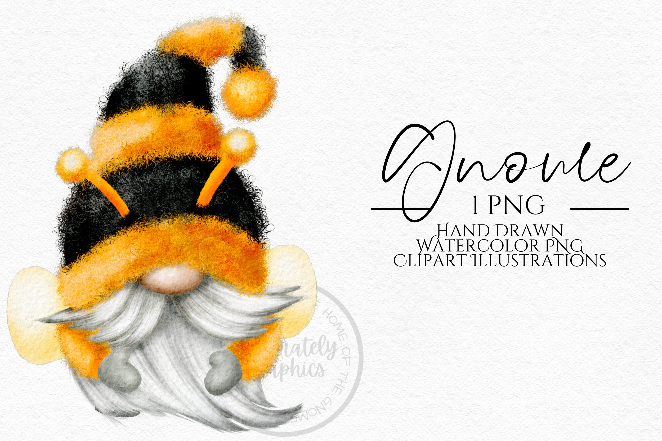Bee Gnome | Watercolor Clipart Png