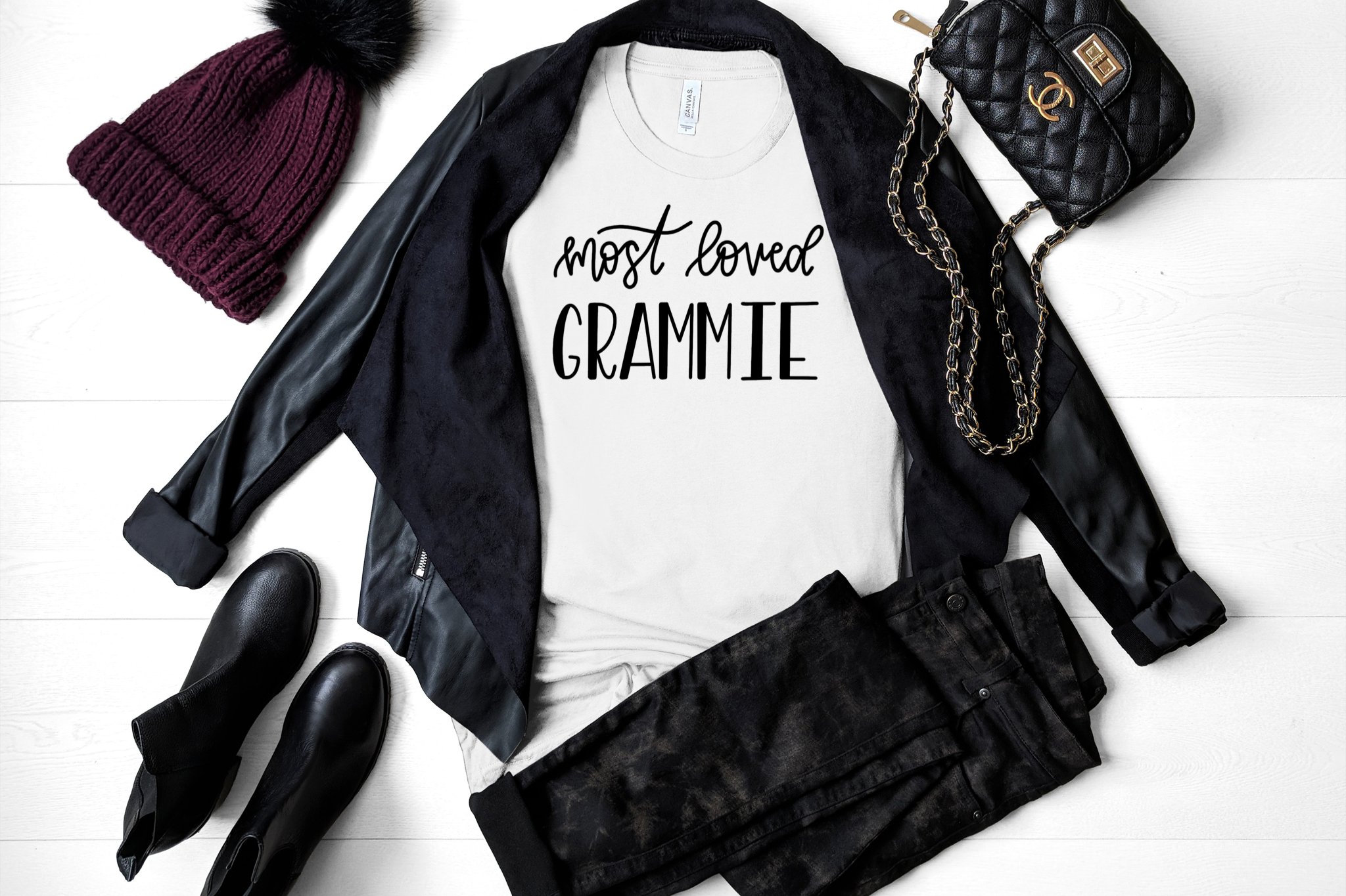 Most Loved Grammie SVG//cut file//SVG//PNG//Hand Drawn (569238) | SVGs ...