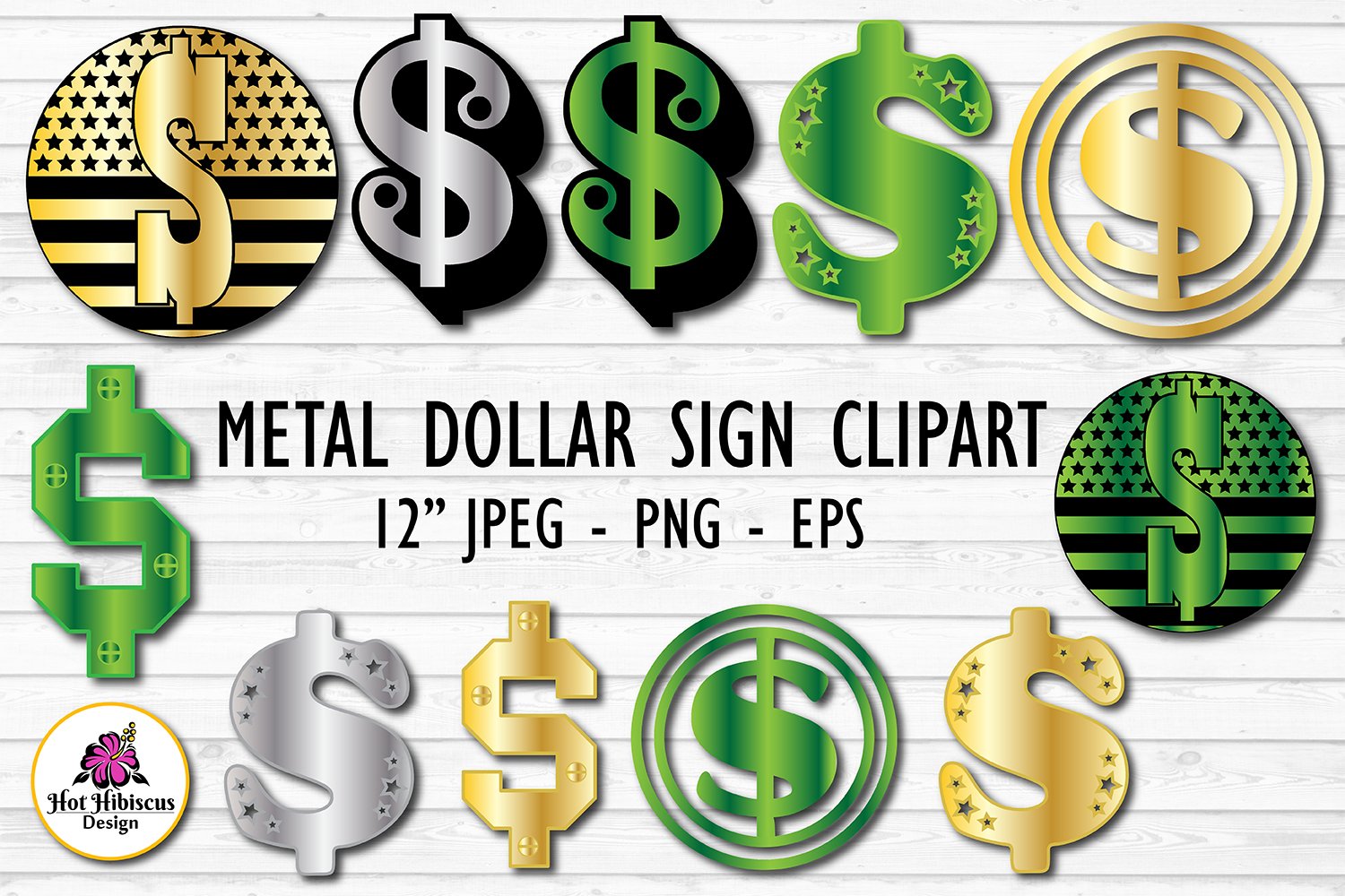 Green Dollar Sign Clipart