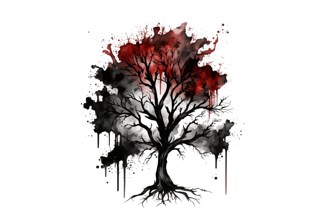Gothic Tree Drawing