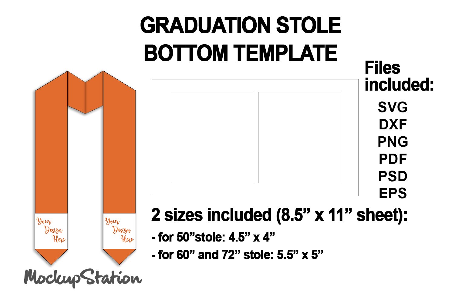 2022 Graduation Stole Designer Template Bagnex