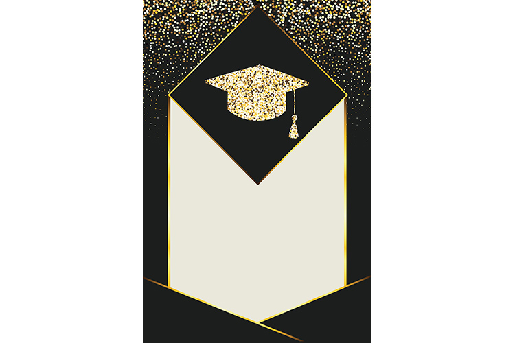 Glitter Graduation Background