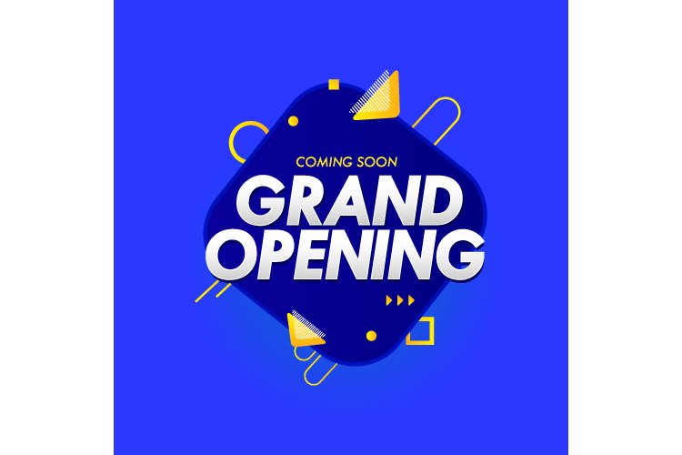 Grand opening soon promo banner template design (1750396) | Backgrounds ...