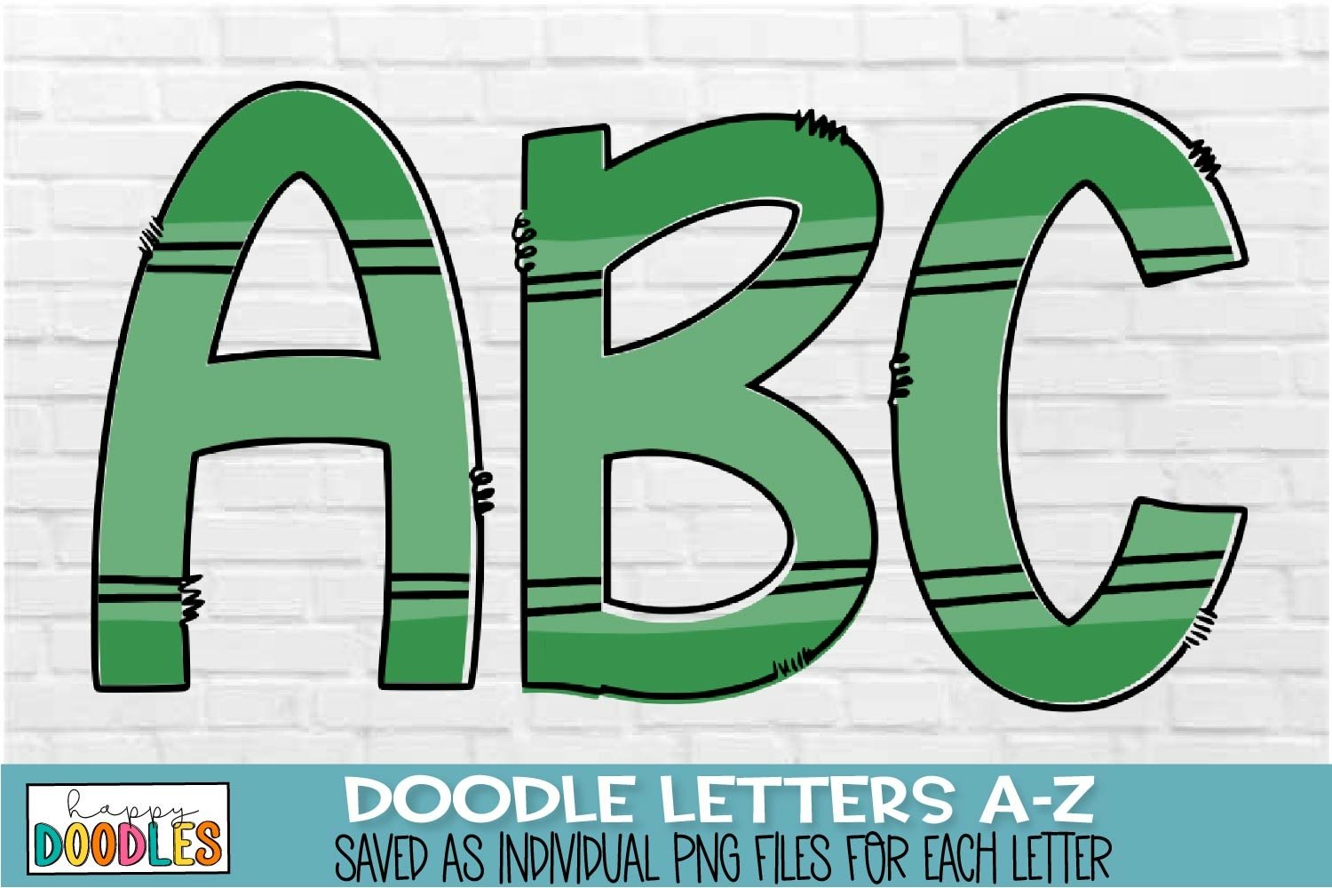 Happy Green Crayon Clipart