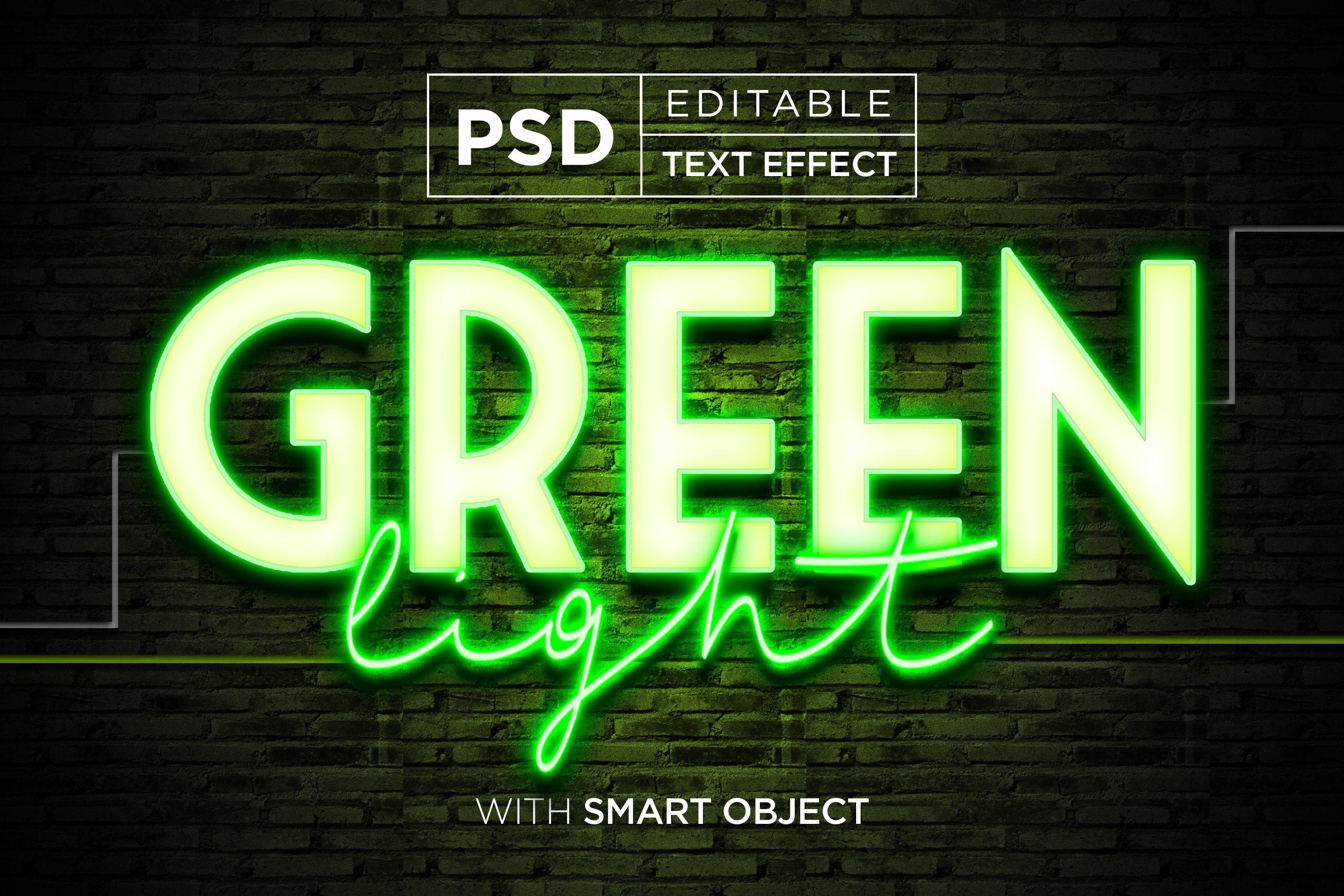 3d neon typography text effect mockup template