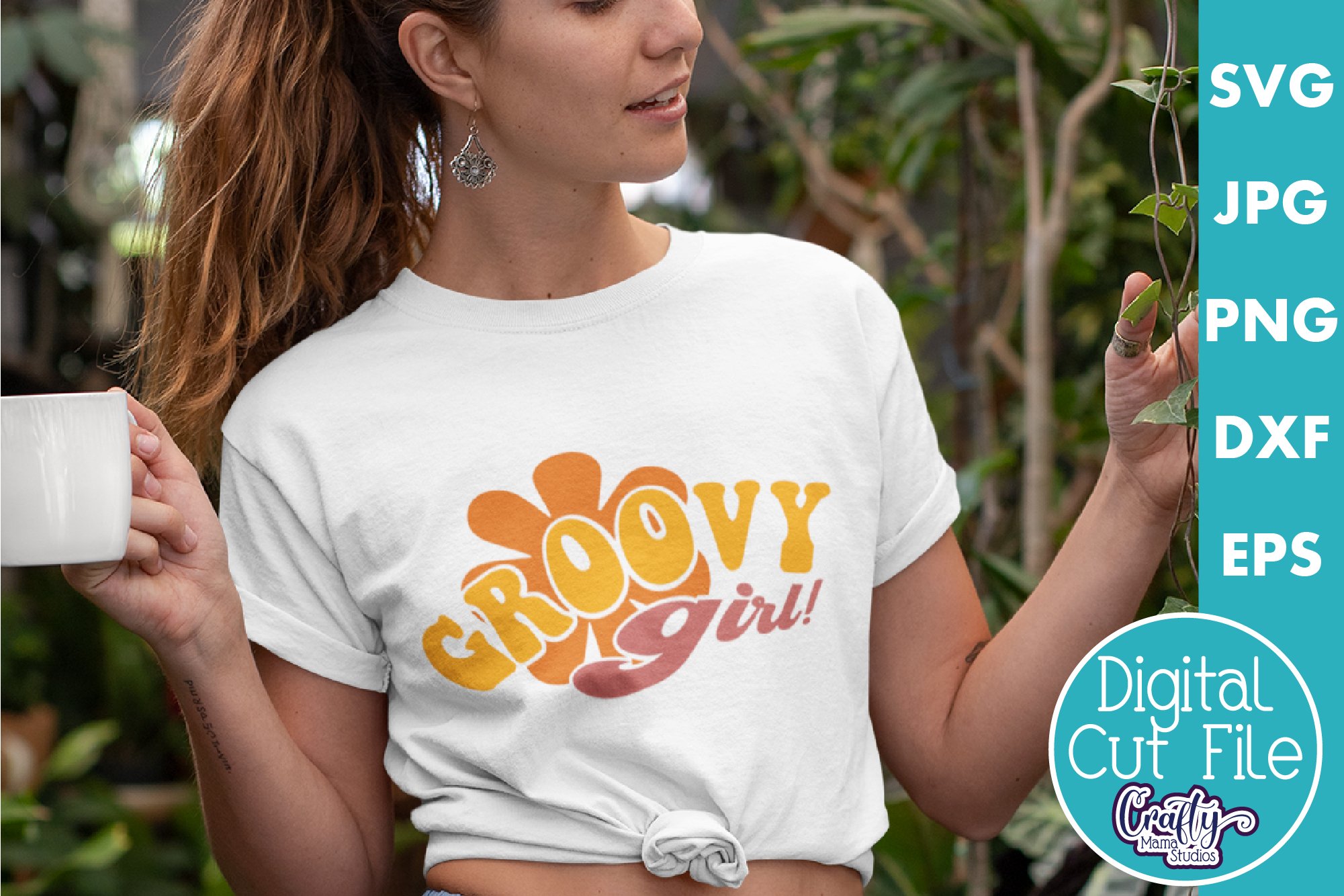 Groovy Girl Svg | Retro Hippie Shirt Design