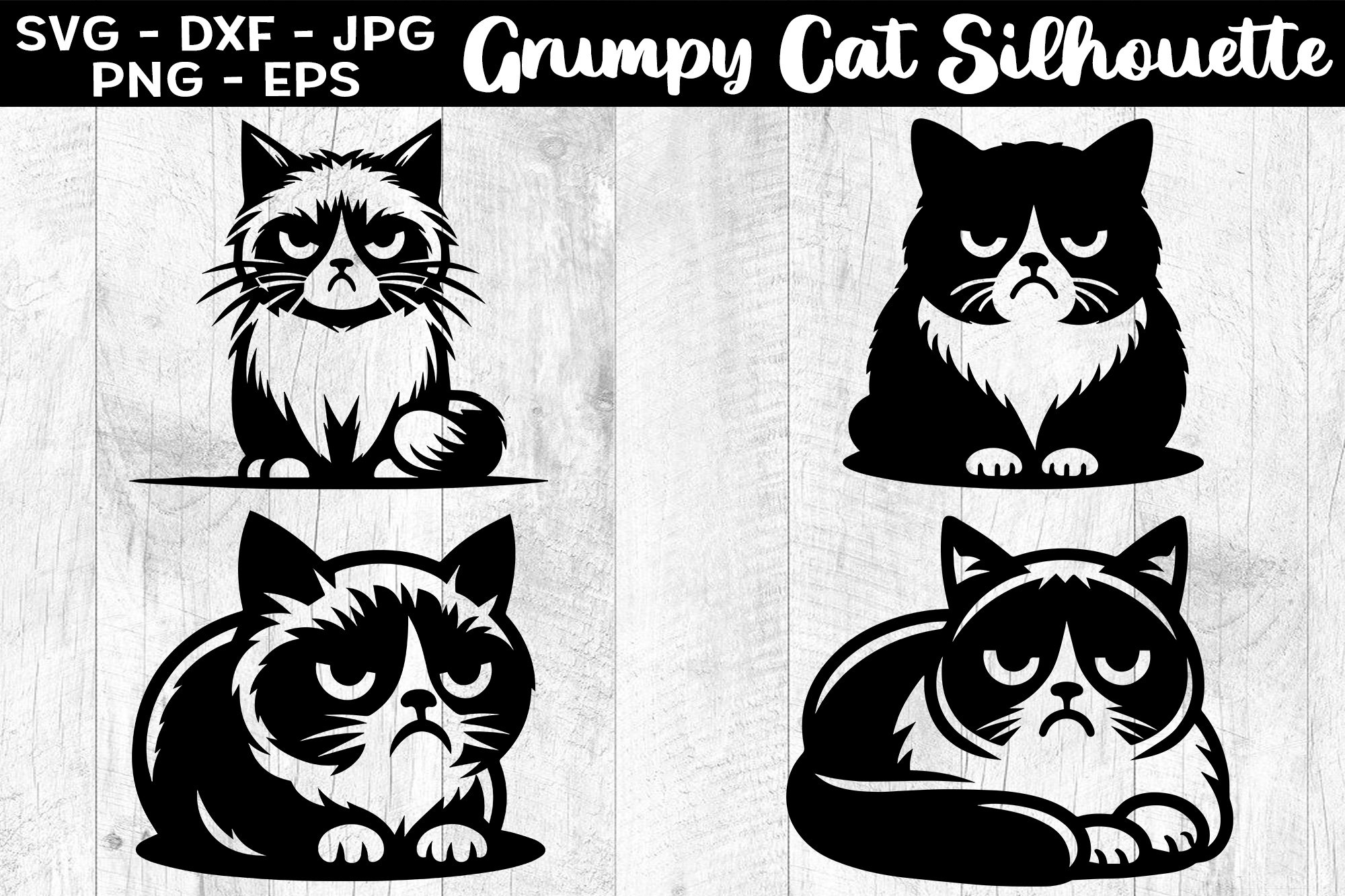 Grumpy Cat Line Drawing