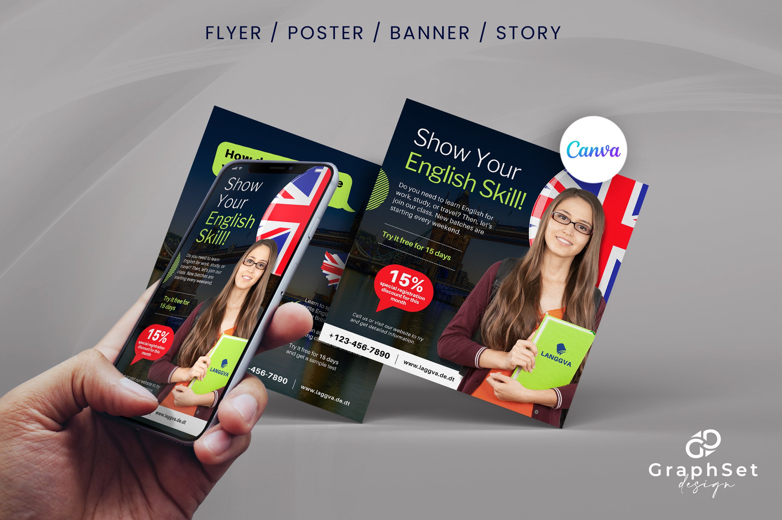 Spoken English Brochure Design
