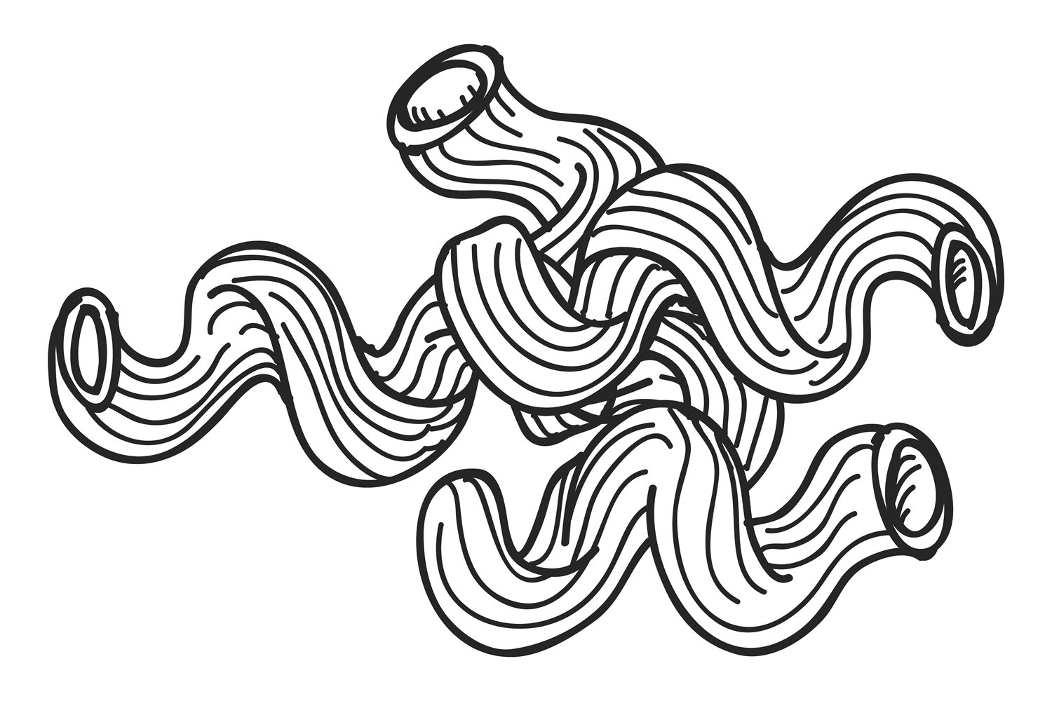 Pasta Line Drawing