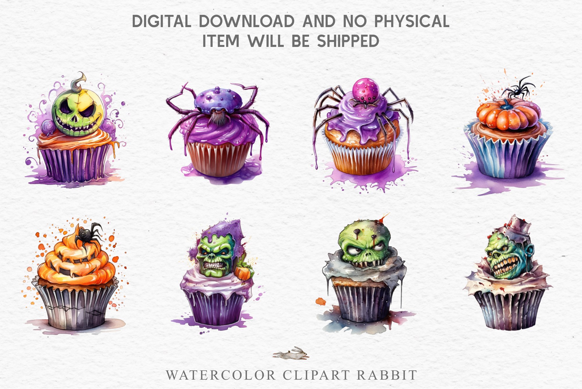 Clipart Cupcake Di Halloween Halloween Cupcakes With Funny Monsters