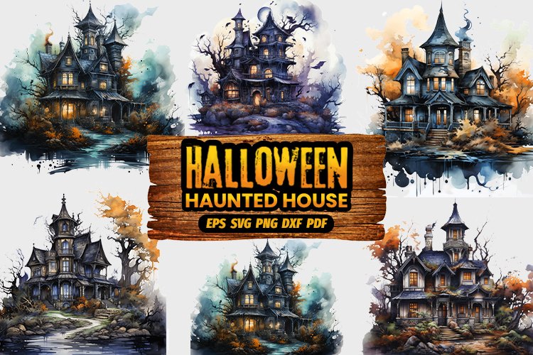 Halloween Haunted House Clip Art