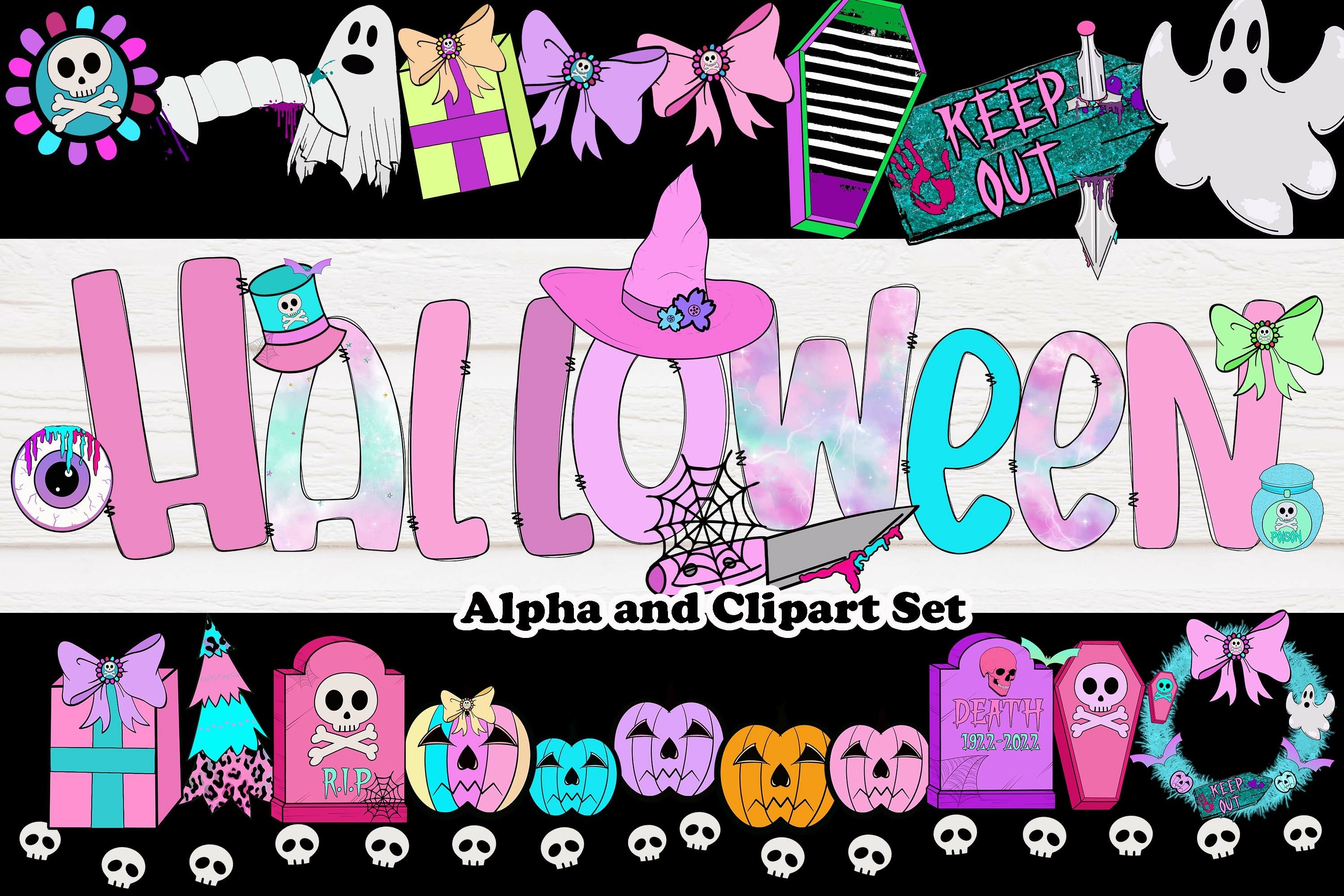 Halloween Alphabet Clipart