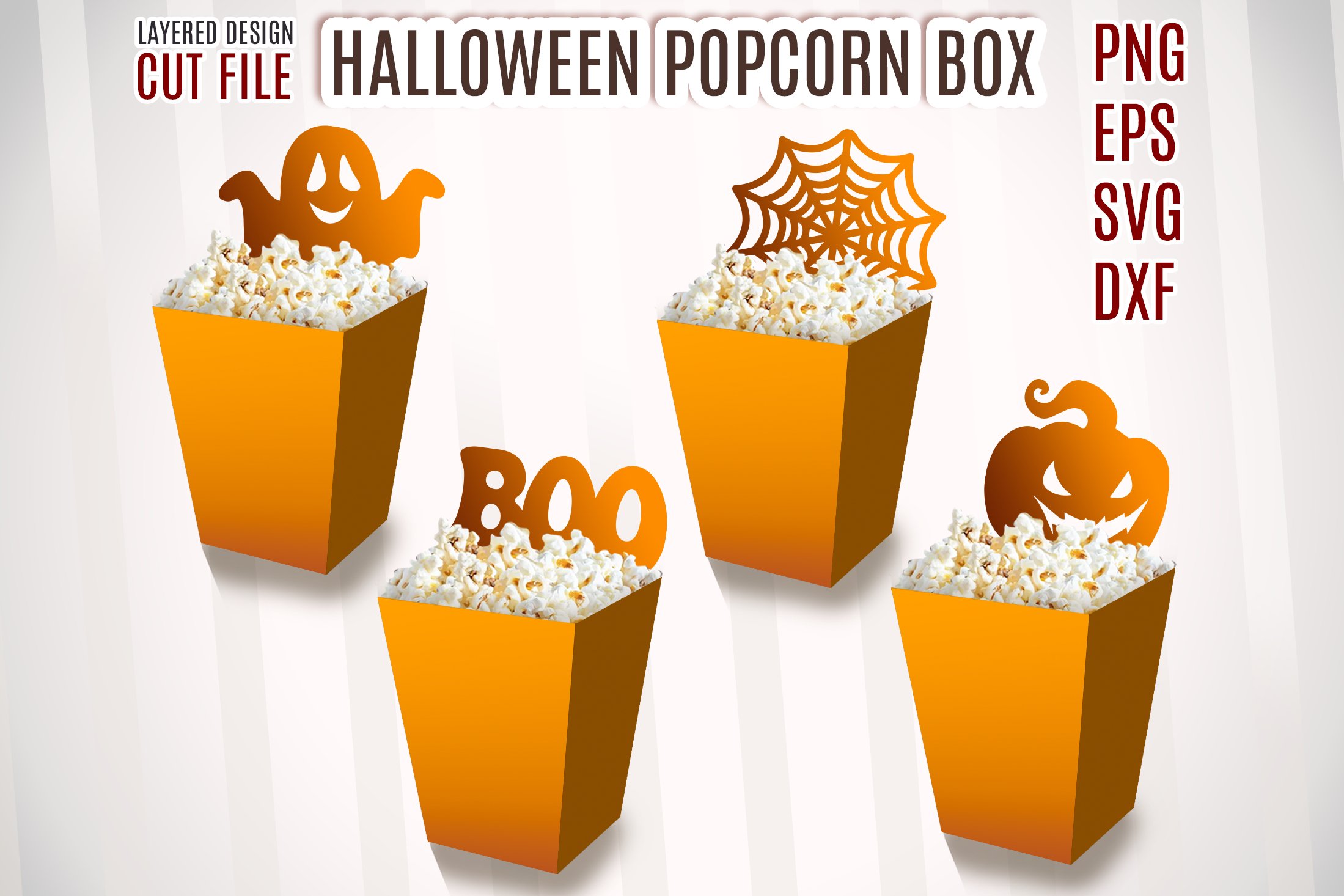 Popcorn Box Template Cricut