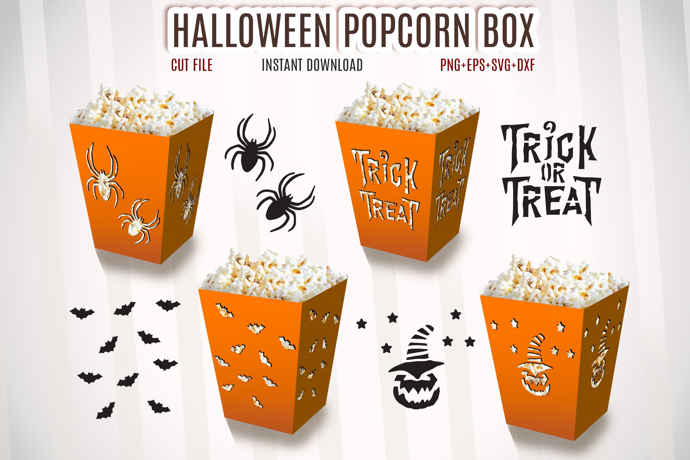 Popcorn Box Template Cricut