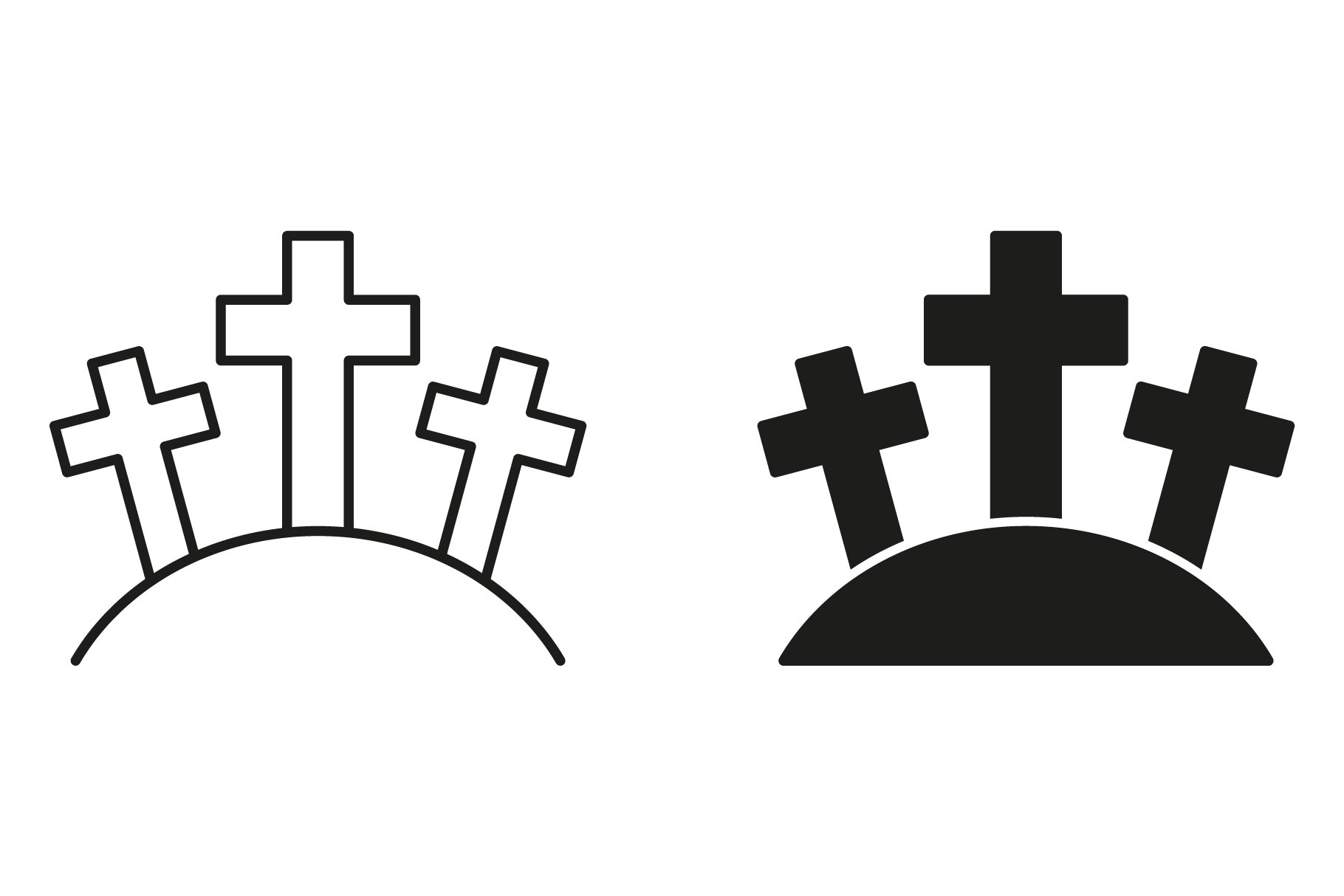 Cross Tombstone Drawing